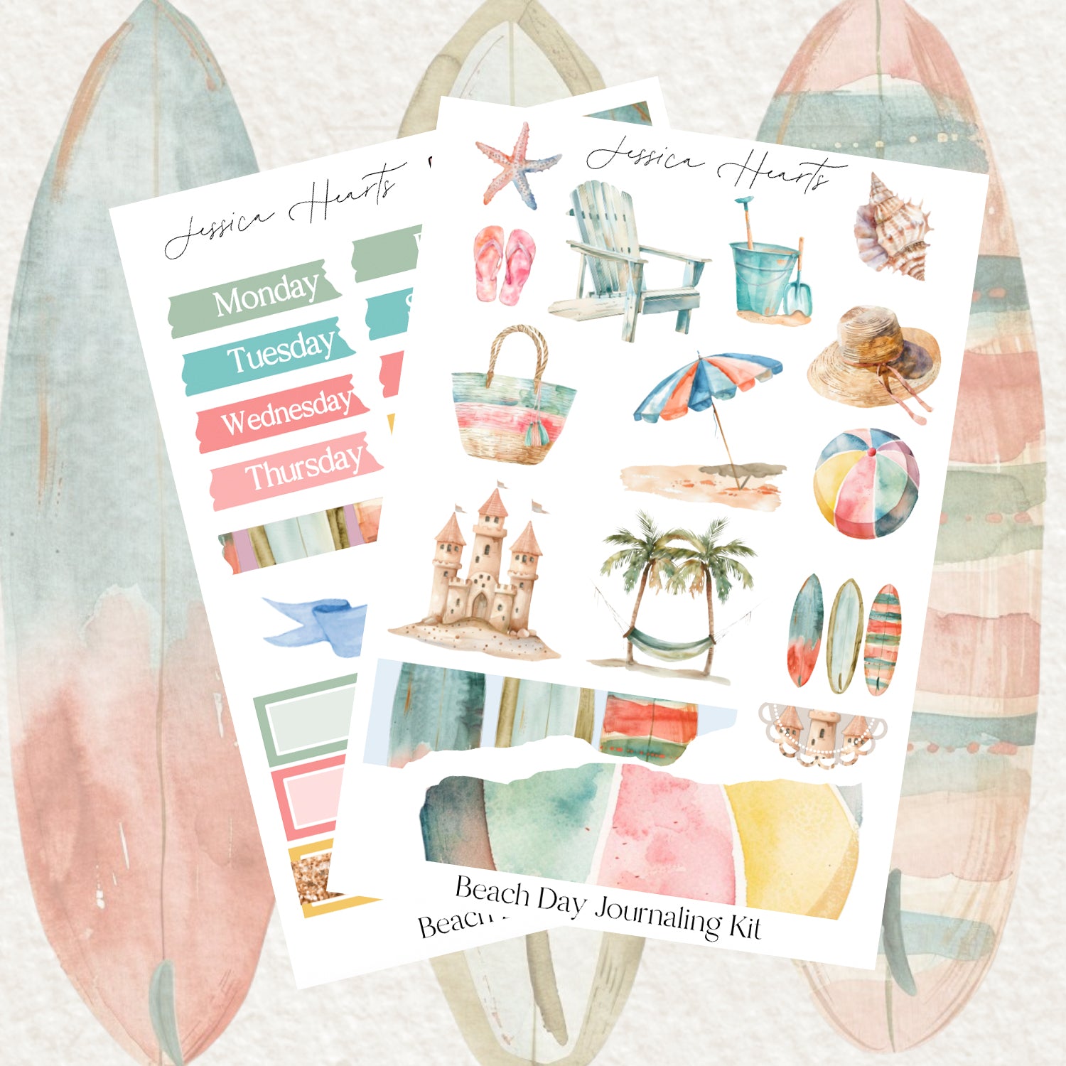 Beach Day Journaling Kit | Jessica Hearts